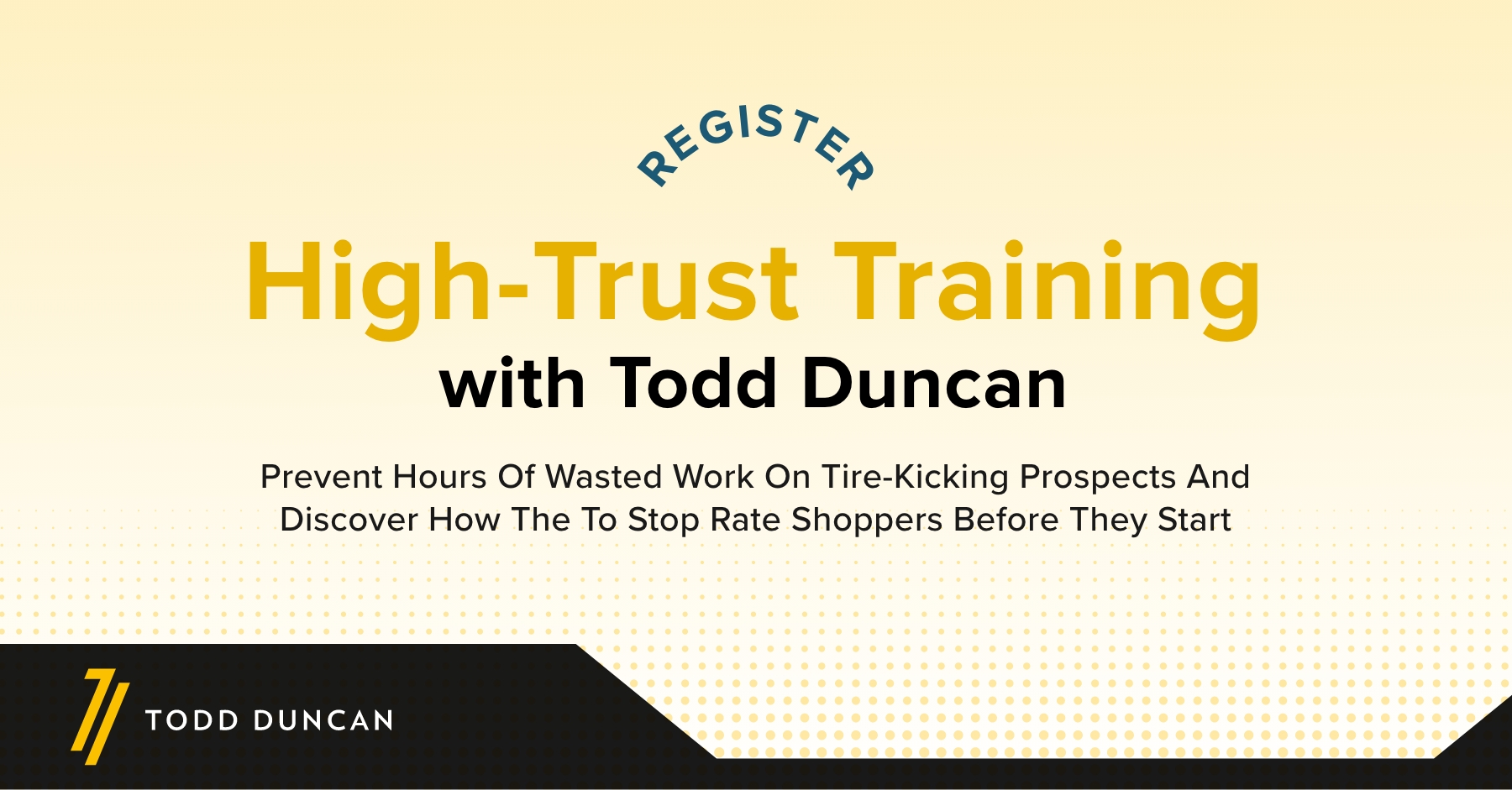 High-Trust Training - Todd Duncan